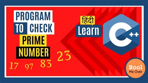 Program To Check Prime Number In C C Hindi Youtube