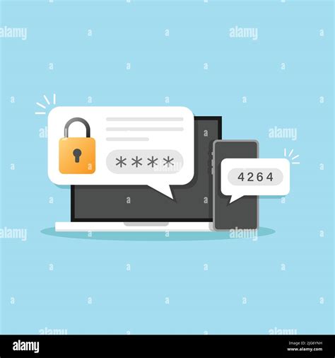 Two Steps Authentication Icon In Flat Style Authentication Vector Illustration On Isolated