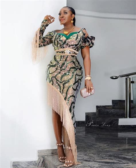 Actress Ini Edo Wows In Thigh Revealing Drip Dress Celebrities Nigeria