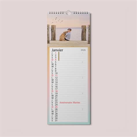 Calendrier Personnalisé Mural Cuisine Tye Die