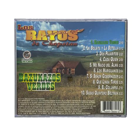 Disco Original De Los Rayos De Chapotan Bazukazos Verdes Titan Records