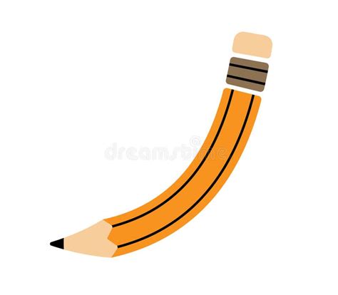 Curve Pencil Vector Illustration Drawing Tool For Artists Students Bend Form Stock Curve Pencil Vector Illustration Drawing Tool For Artists Students Bend Form Stock