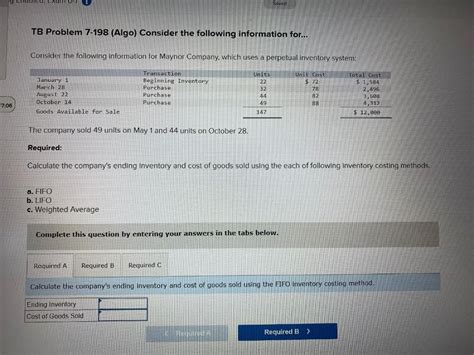 Solved Saved TB Problem Algo Consider The Following Chegg