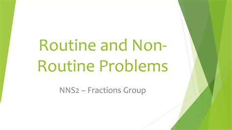 Routine And Non Routine Problems Pptx Desserts And Baking Food