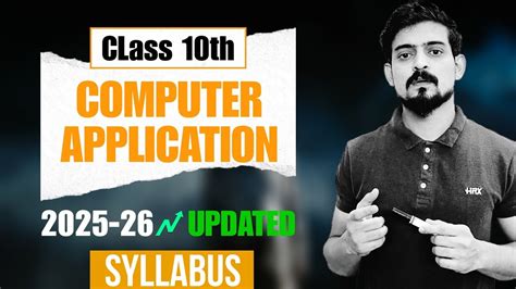 Cbse Class 10 Computer Application Code 165 Syllabus 2025 26 Class10th Class10boards2025