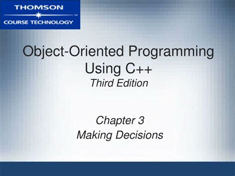 PPT Object Oriented Programming Using C Third Edition PowerPoint