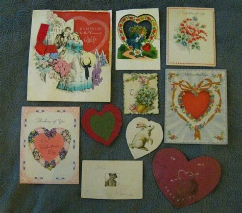 Valentines Day 1930s 1940s Vintage Cards Antique Love Friendship