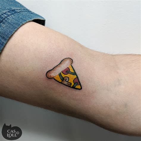 Small Pizza Slice Done By Cas Loll In Silver Spring Md Forearm Tattoo Geometric Tattoo