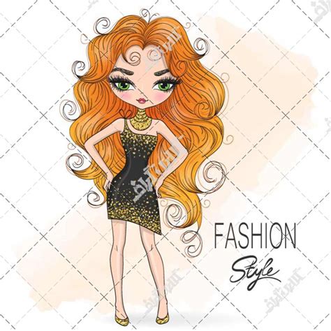 شخصیت کارتونی دختر زیبا با مو های طلایی