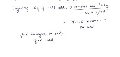 Solved A Person Has Tbw 42 L And Ecf 14 L And A Plasma Osmolarity Of 300 Mosm After Losing