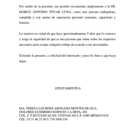 Modelo Carta Recomendacion My Xxx Hot Girl