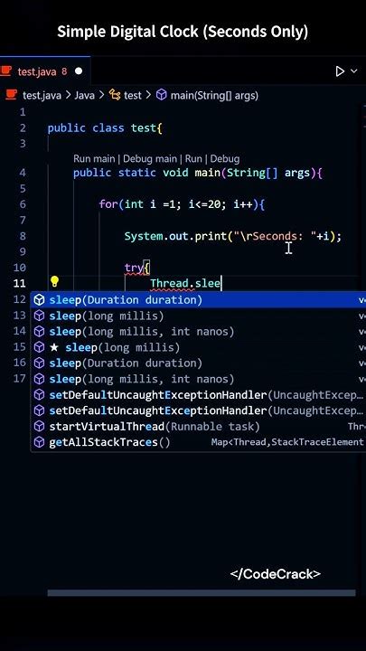 🕒 Simple Digital Clock In Java Real Time Console Timer Java Short