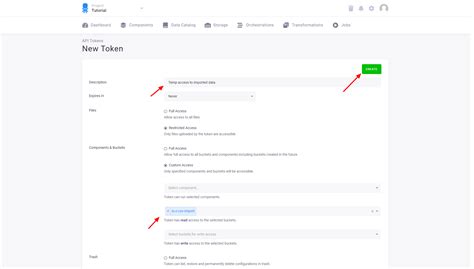 Api Tokens Keboola User Documentation
