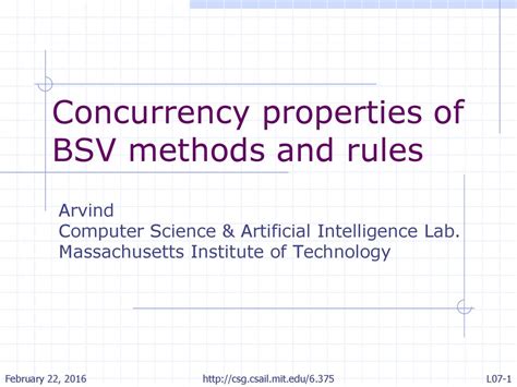 Concurrency Properties Of Bsv Methods And Rules Ppt Download