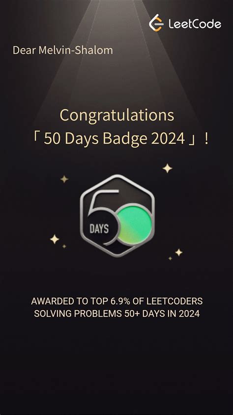 Earned Leetcode Badge For 2024 Shalom M Posted On The Topic Linkedin