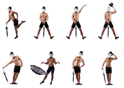 화이트 절연 벌거 벗은 근육 마임 사진 배경 및 무료 다운로드를위한 그림 Pngtree