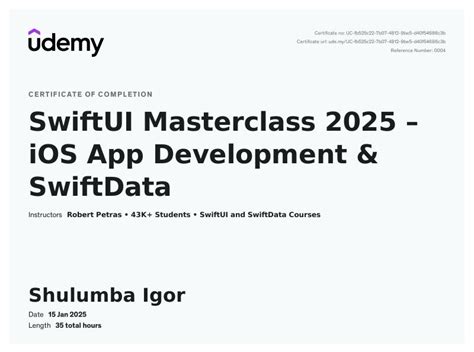 Great Time For Self Education Finished The Swiftui Masterclass On