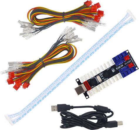 SJ JX Player LED Arcade USB Encoder Board Zero Delay Game Controller Light DIY Kit X Button