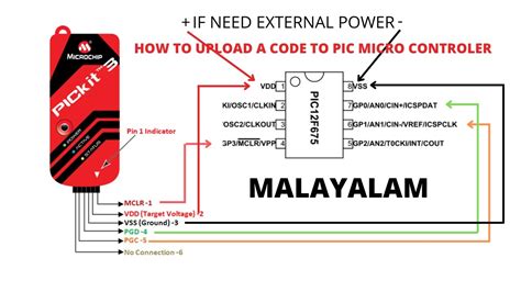 how to upload a code to pic microcontroler with help of pickit3