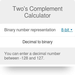 Two S Complement Calculator