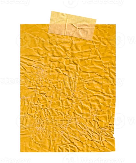 Glued Yellow Note Paper With Tape Isolated 26690633 Png