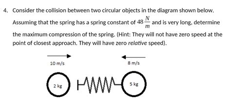 Solved 4 Consider The Collision Between Two Circular