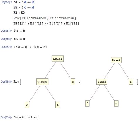 expression manipulation how to add equations left and right sides together mathematica