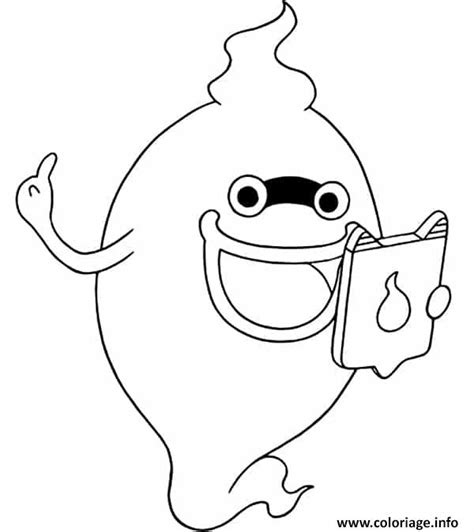 Coloriage Whisper Yokai Watch Yo Kai Dessin Yokai Watch à Imprimer