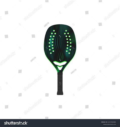 Sencilla Plantilla De Raqueta De Tenis Vector De Stock Libre De Regalías 2237563481