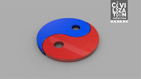 Symbol Yin Yang 3d Model By Renatodalle