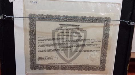 Warner Bros Toon Adventures Original Production Cel Tiny Toon Music