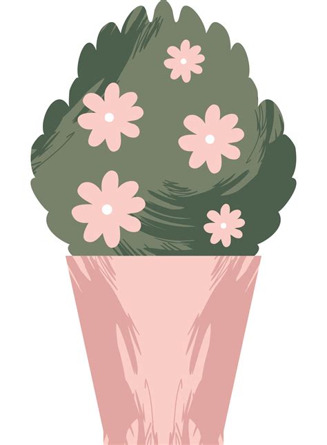 Planta De Casa Con Flores Jardinería Icono Aislado 24408221 Png