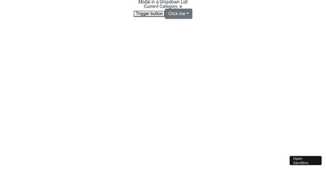 Modal Dropdown List Forked Codesandbox