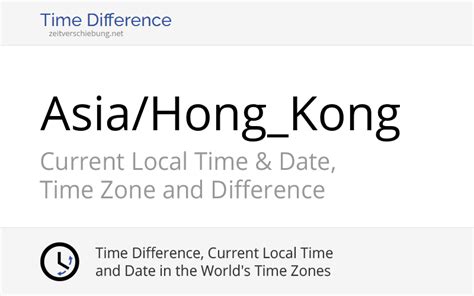 Asia Hong Kong Time Zone In Hong Kong Current Local Time