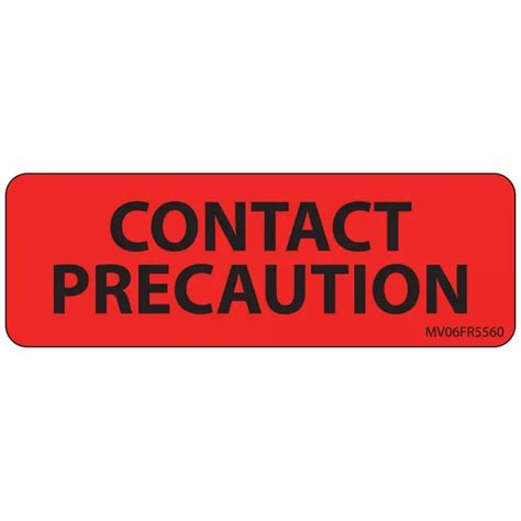 Label Paper Permanent Contact Precaution 1 The Atlantic Supply