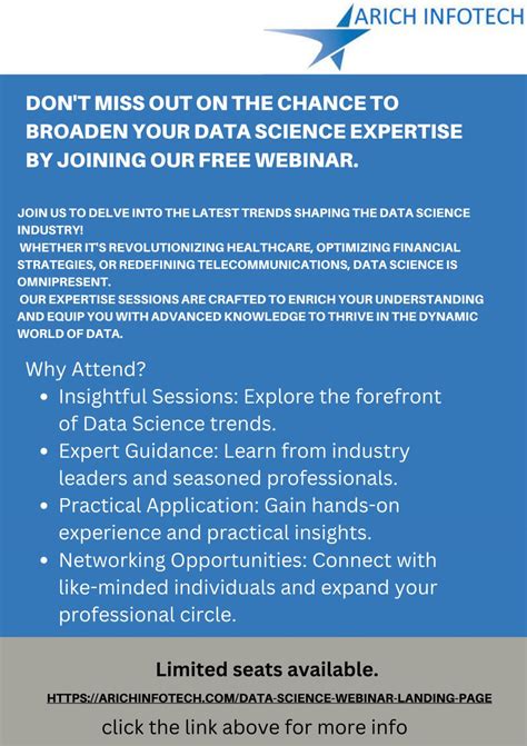Free Webinar On Data Science Arich Infotech Private Limited Posted On The Topic Linkedin