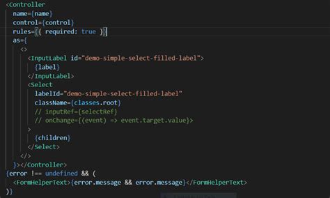error handling on material ui select · react hook form · discussion 4969 · github