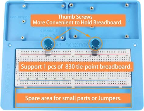 makeronics 7 in 1 rab holder 830 tie points breadboard electronics