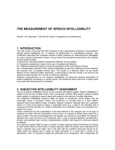 Speech Intelligibility Prediction