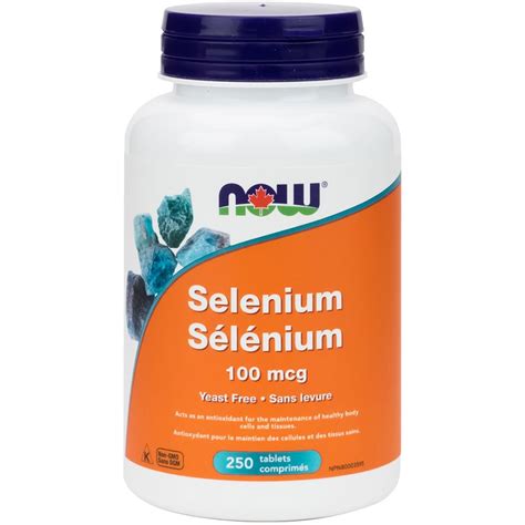 Now Selenium 100mcg Tablets Yeast Free