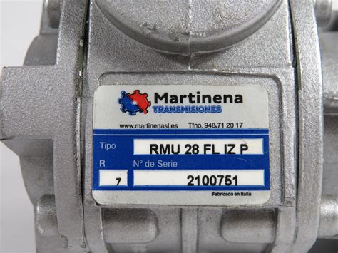 Martinena Rmu28flizp Gear Reducer 71 Ratio Rust Used Industrial