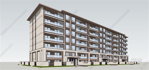 新中式多层住宅su模型下载【id 1148129172】 知末su模型网