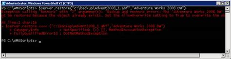 How To Restore An Ssas Database Using Windows Powershell And Sql Server