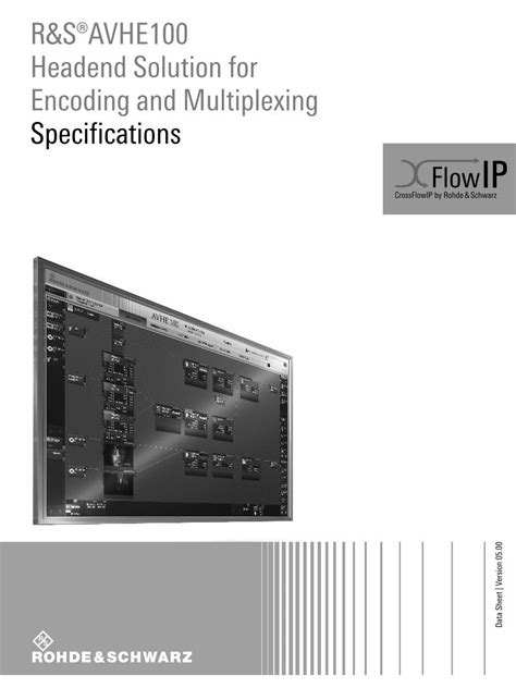 pdf rands®avhe100 headend solution for encoding and multiplexing · 2019