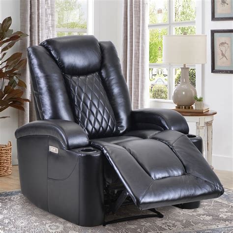 Power Motion Recliner Electric Lift Chair with Cup Holder,Soft Fabric ...