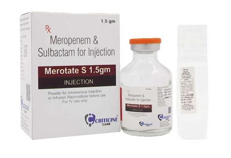 Meropenem 1gm Sulbactum 500mg Inj 10 Ml At Rs 3300 Vial In Panchkula Id 2853195646573