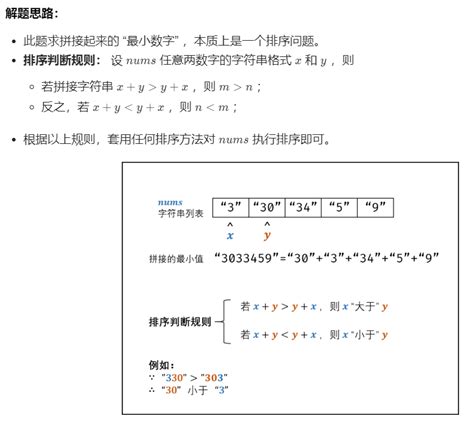 剑指 Offer 45 把数组排成最小的数 拾月凄辰 博客园