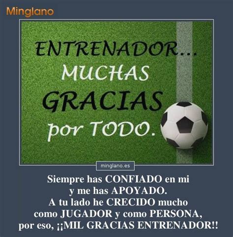 Frases De Agradecimiento Para Un Entrenador De FÚtbol