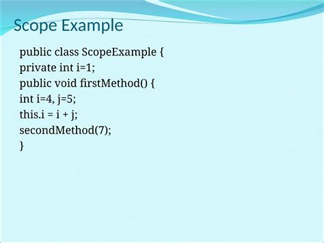 Java Variablesaboutdifferentscopeppt