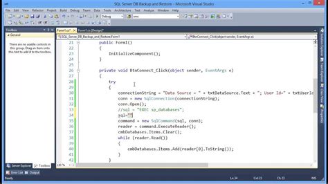 Sql Server Database Backup And Restore Using C Part 2 Youtube